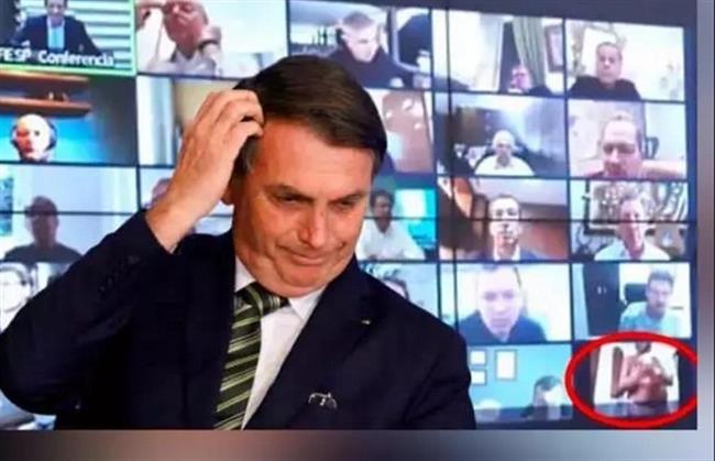 Man accidentally appears naked in Zoom call with Brazilian President