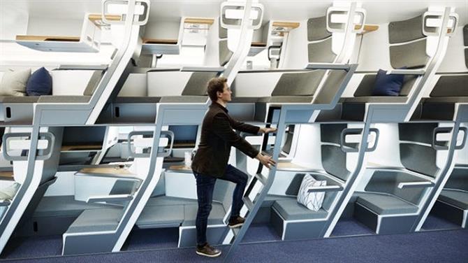 These newly designed double-decker airplane seats allow economy ...